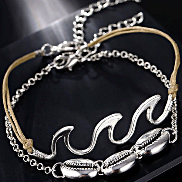 Beach Wave Shell Anklet Bracelet – accessories4shoes